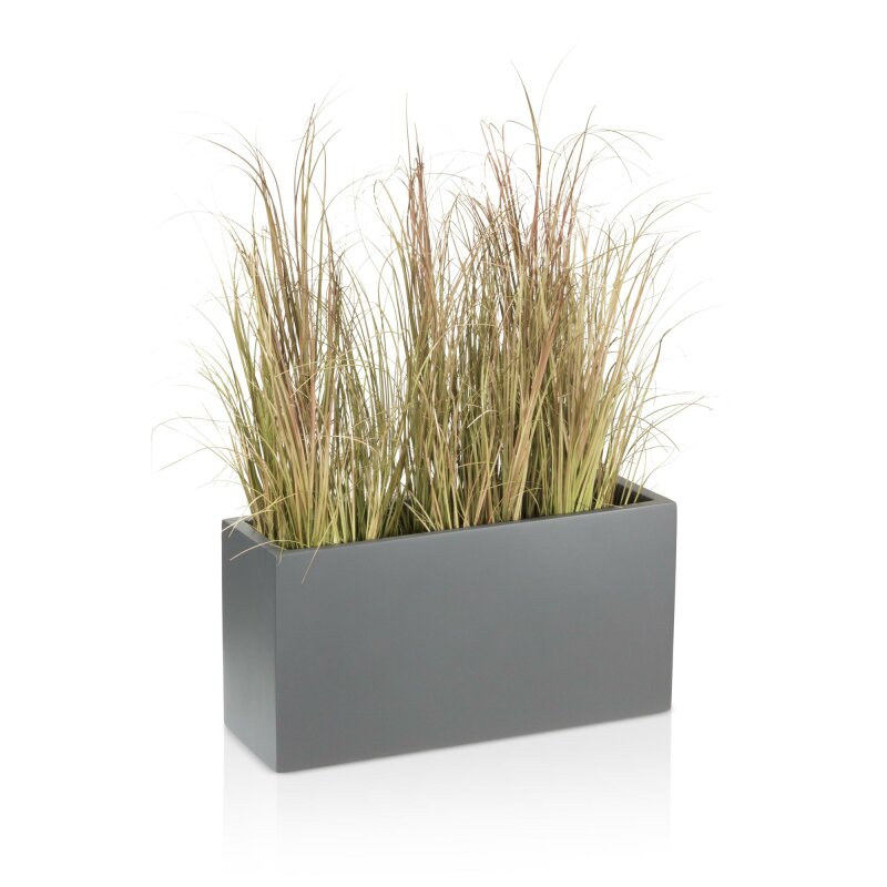 Pflanzkübel VISIO 30 Fiberglas - grau matt - Pflanztrog